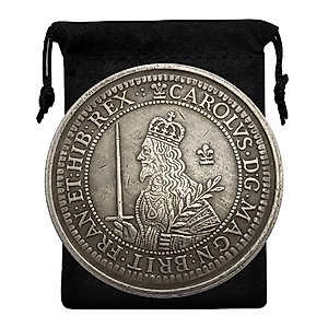 Kocreat Copy 1643 Charles I Triple Unite Millionaire UK Coin-Replica Great Britain Silver Dollar Pence Gold Coin Royal Souvenir Coin