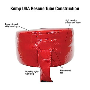 Kemp USA 50" Lifeguard Rescue Tube with Guard Logo | Life Guard Equipment for Pool Safety