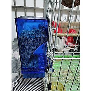 Kathson No-Mess Bird Cage Feeder Automatic Parrot Feeders Seeds Container Acrylic Finch Foraging Feeders Parakeet Food Dispenser Cage Accessories for Small Birds Canary Budgie Lovebirds