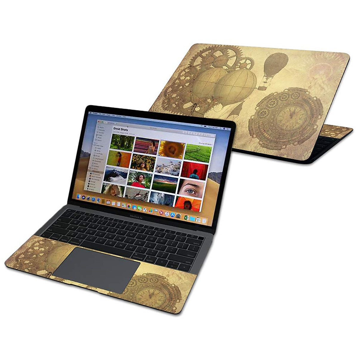 MightySkins Skin Compatible with Apple MacBook Air 13" (2020-2018) - Steam Punk Paper | Protective and Unique Vinyl Decal wrap Cover | Easy to Apply, Remove, and Change Styles | Made in The USA