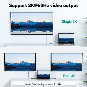 ZDD Thunderbolt 4 Cable 6FT, 240W Charging USB C to USB C Cable, Thunderbolt Certified Compatible with Type-C Power Charging MacBooks, iPad Pro, Hub, Docking, and More, Black