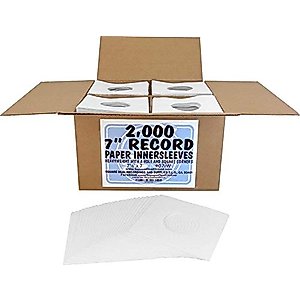 (2000) Archival Quality Acid-Free Heavyweight Paper Inner Sleeves for 7" Vinyl Records #07IW