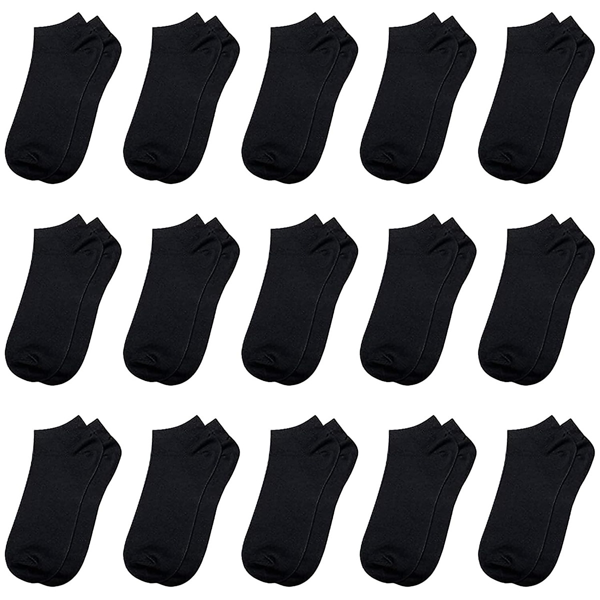Trail maker 100 Pack Socks for Men Ankle Socks Size 10-13 Black Cotton Socks Bulk Pack for Homeless Men, Donations