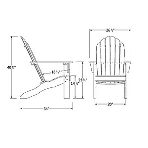 Cambridge Casual Bentley Adirondack Chair with Tray Table, Solid Wood/Natural Brown