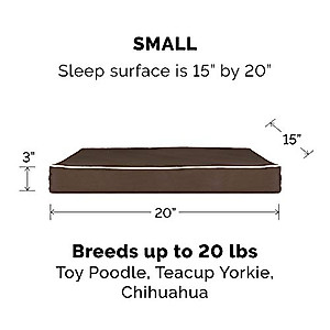 Furhaven Replacement Dog Bed Cover Water-Resistant Indoor/Outdoor Solid Polycanvas Mattress, Washable - Espresso, Small