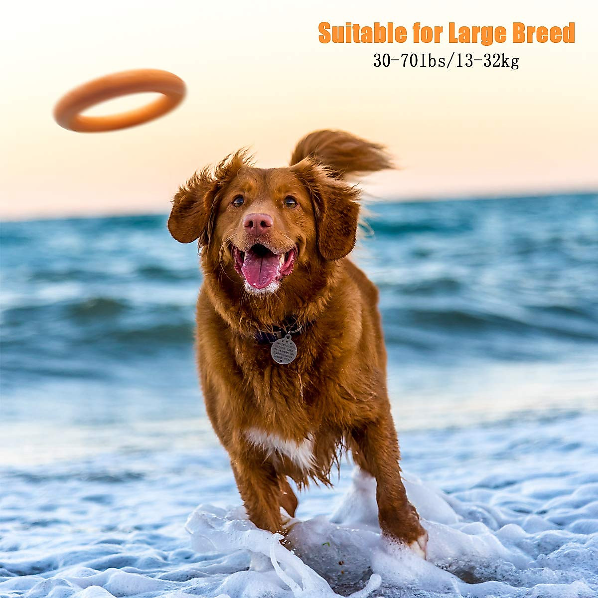 DLDER Dog Toys for Aggressive Chewers Large Breed,Durable Dog Ring Toy,Tough Rubber Dog Toy,Indestructible Dog Chew Toys for Large Medium Dogs Training and Teeth Cleaning.