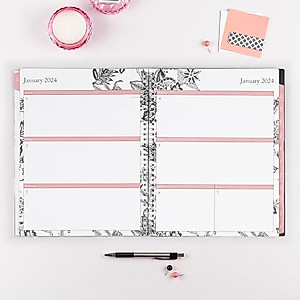 Blue Sky 2024 Weekly and Monthly Planner, January - December, 8.5" x 11", Clear Pocket Cover, Wirebound, Analeis (100001-24)