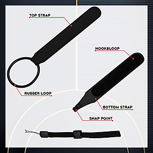 (1 Pair) Orzero Adjustable Hand Grip Straps Accessories for Quest 2 VR Gaming Headset Controller, Handle Dropping Prevention - Black