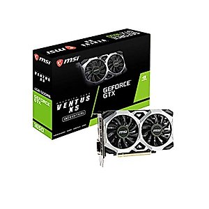 MSI Gaming GeForce GTX 1650 128-Bit HDMI/DP/DVI 4GB GDRR6 HDCP Support DirectX 12 VR Ready OC Graphics Card (GTX 1650 D6 Ventus XS OC)
