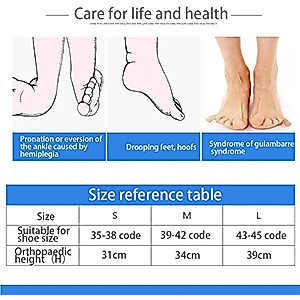 CUSMA Ankle Foot Drop Brace Orthosis Splint - Foot Brace for Dorsiflexion Movement & Improved Walking Gaitfor in Day & Night,Left,L