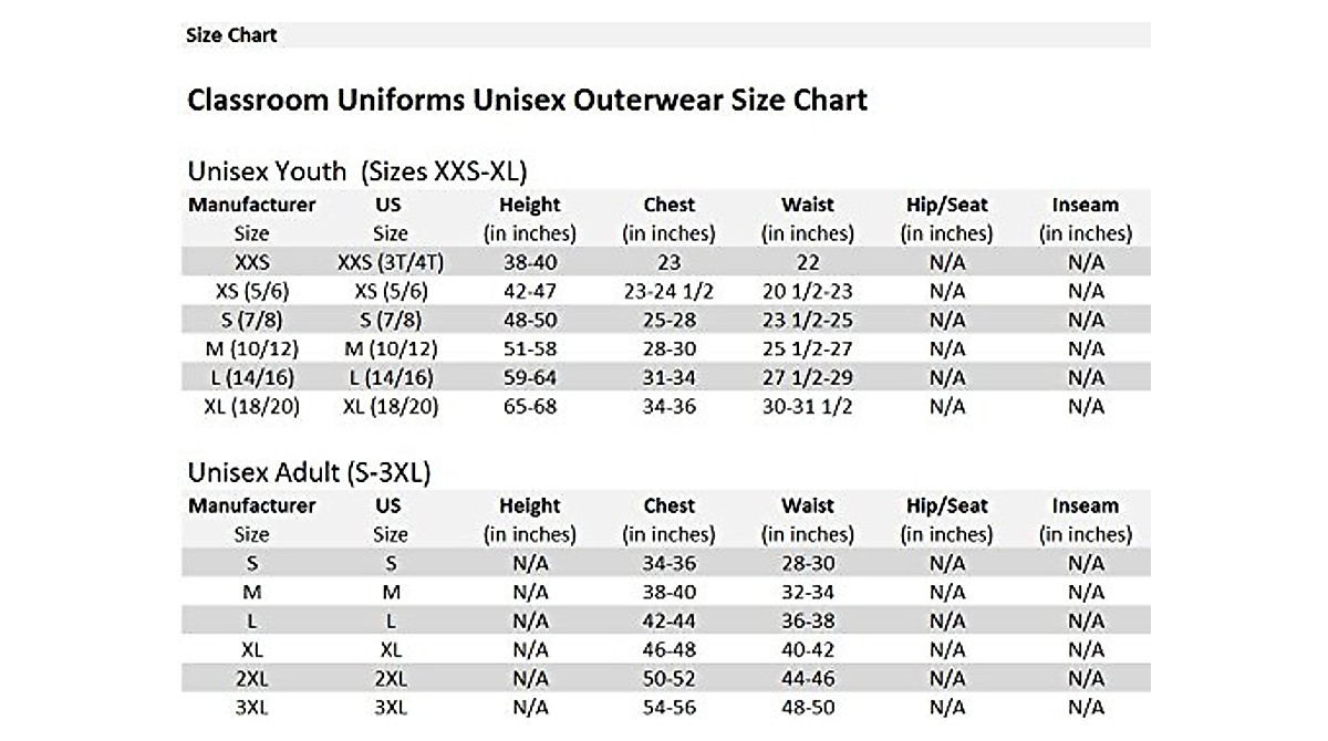 Classroom School Uniforms Boys Navy Bomber Jacket x-Large - Water Resistant