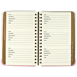 Tree of Hearts Internet Address & Password Logbook (removable cover band for security)