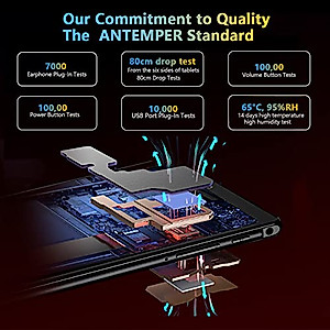 Android 11.0 Tablet 10 Inch Tablets with 4G RAM+ 64GB ROM, 13MP & 5 MP Camera, Quad Core, 6000mAh Battery, 128GB Expand Storage, Touchscreen, Bluetooth/GPS/FM/OTG/GMS/Google Certified (Black)