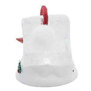 Snowman Swirling Snow Cube, Freestanding Christmas Decoration, Festive Holiday Décor, 6.25 Inches