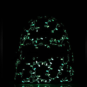 Loungefly Disney Glow in the Dark Santa Mickey and Friends Christmas Lights Backpack