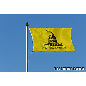 Toland Home Garden 3x5 ft Gadsden Polyester Flag with Brass Grommets and Double Stitched Reinforced Header