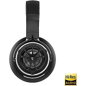 1MORE Triple Driver Over-Ear Headphones Comfortable Foldable Earphones with Hi-Res Hi-Fi Sound, Bass Driven, Tangle-Free Detachable Cable for Smartphones/Android/PC/Tablet - Silver/Titanium