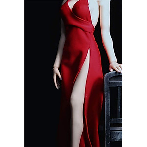 HiPlay 1/6 Scale 12 Inches Female Figure Doll Clothes, Handmade Costume, Dress Outfit for Phicen,TBLeague JIAOU Action Figure CM061(RED)