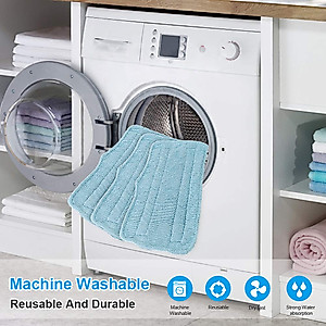 Fushing 7Pcs Steam Mop Pads, Washable Microfiber Cleaning Steamer Replacement Pads for Shark Steam & Spray Mop S3101 S3251 SK460 SK410 S3101n2 S3250 SK435CO SK140 SK141,Blue