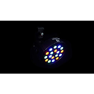 Rockville RockPAR50 LED RGB Compact Par Can DJ/Club DMX Wash Light+Dual Bracket, Black