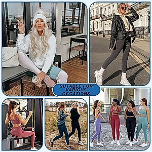 4 Pack Leggings for Women Butt Lift High Waisted Tummy Control Slimming Black No See-Thru Yoga Pants Workout Running