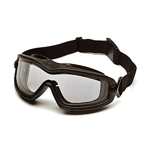 Pyramex Safety Products GB6410SDT V2G Plus Safety Glasses, Clear Anti-Fog Dual Lens with Black Strap, Clear