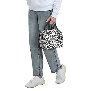 bmuvghi Leopard Lunch Bag Women Lunch Box Container Insulated Small Cute Lunch Bags for Women Compact Reusable Lunchbox Tote for Men Work Office Picnic Travel