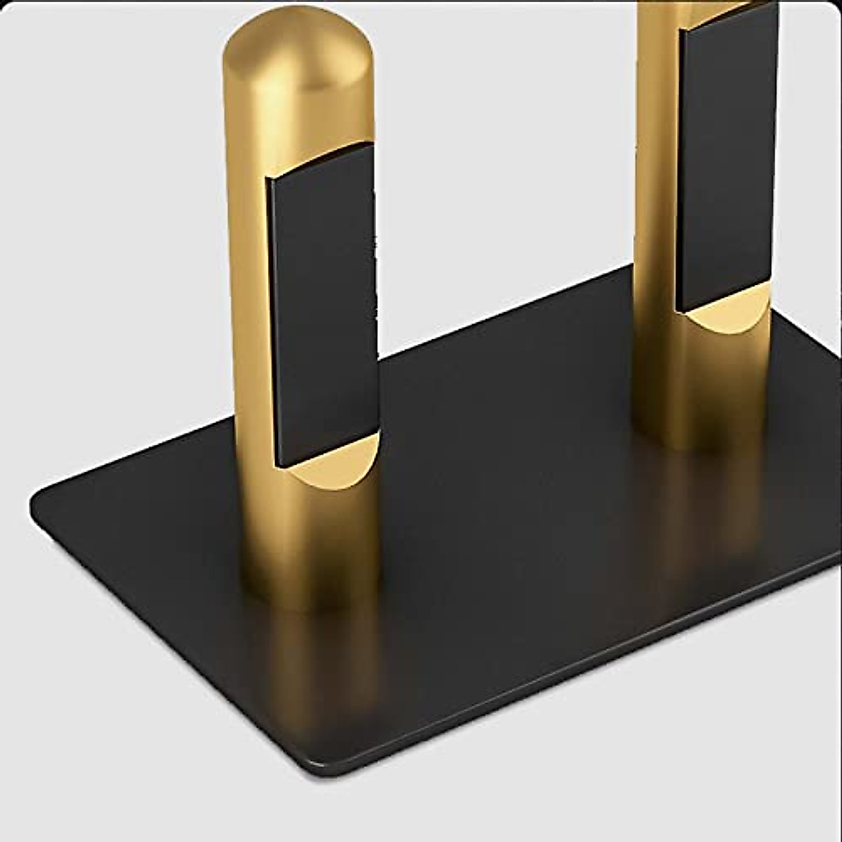 LUYU Nail-Free Glue Adhesive Hair Dryer Holder Wall Mounted - Adhesive Bathroom Hair Blow Dryer Rack Organizer Compatible with Dyson Supersonic Hair Dryers ( Black &Gold)