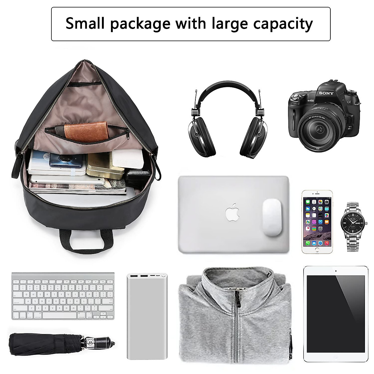 BE SMART Classic Woman Casual Travel Backpack, Stylish Mummy Bag for diaper and baby stuff, Lightweight Business Work Bag for 13.5" Laptop, Suit for Girls,ladies,Student & Mother