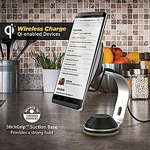 SCOSCHE MPQ2OH-XTSP MagicMount Magnetic Phone Mount Charger for Mobile Devices