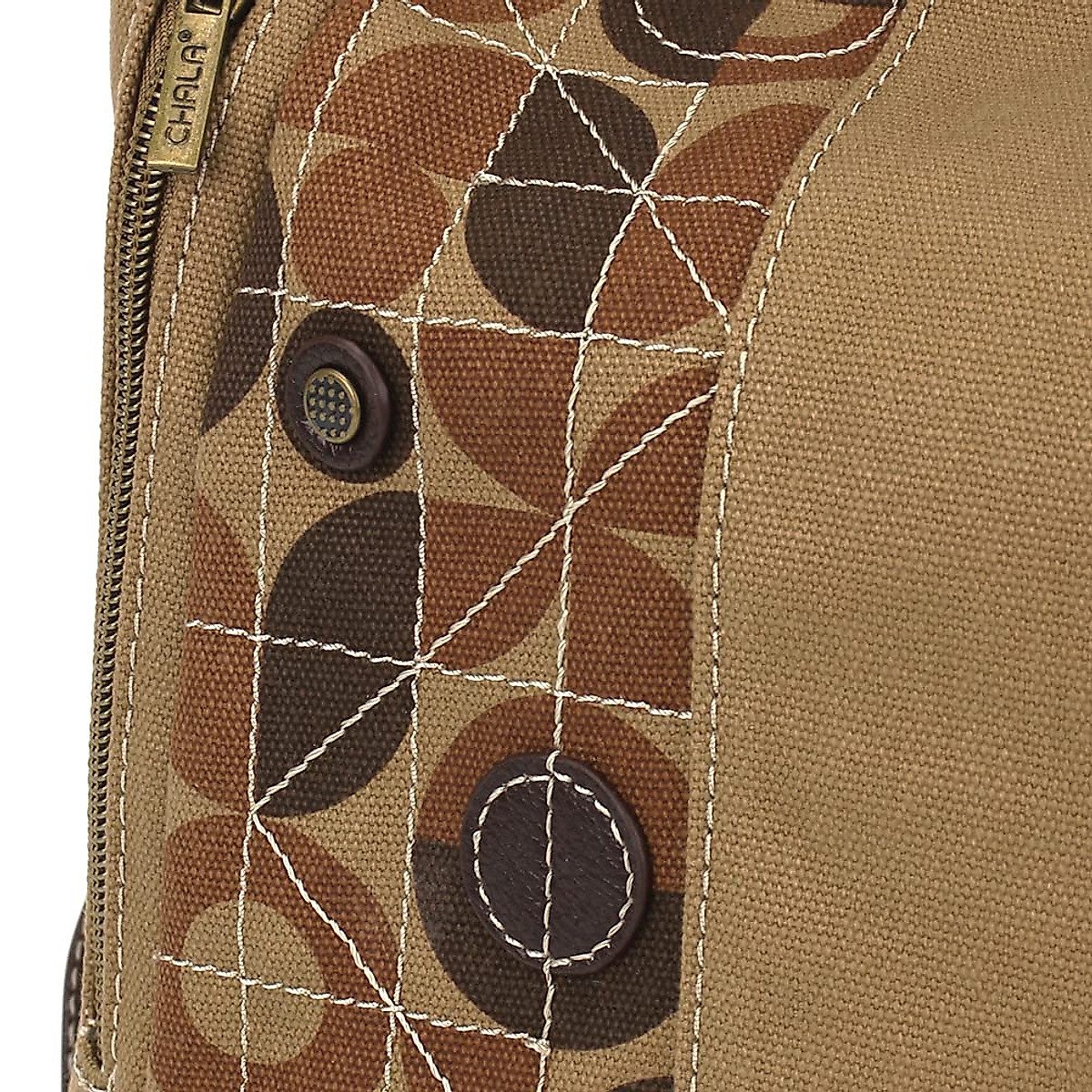 CHALA Retro Convertible Purse - Metal Feather - Olive