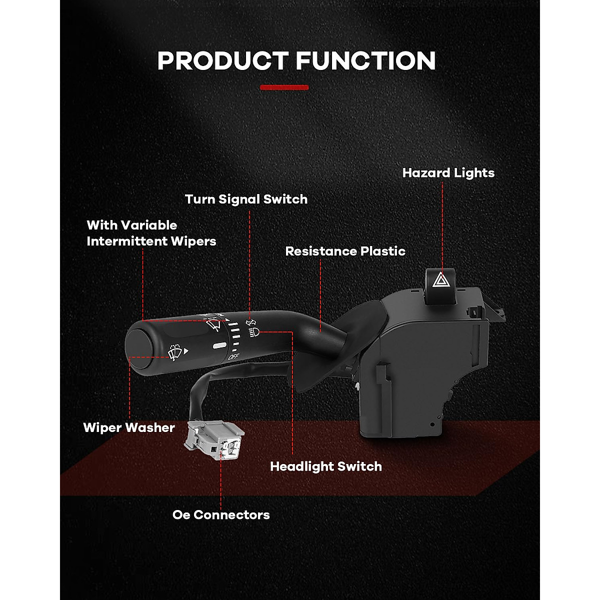 Turn Signal Switch Multi-Function Combination Switch Replacement Parts 2006-08 for Ford F150 Truck Combination Switch 2005 for Ford F150 Truck (Built After 11/04 Production 6L3Z13K359AA）