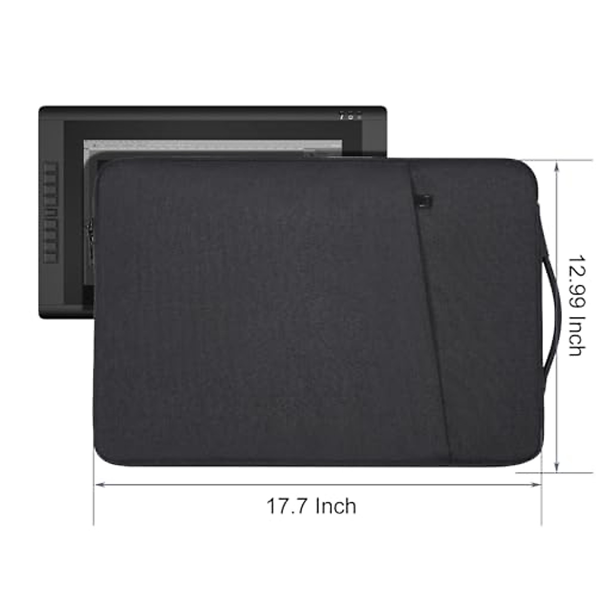 Drawing Tablet Sleeve Waterproof Protective Bag for Wacom Cintiq 16/Cintiq Pro 16 17/Intuos Pro PTH860 PTH860P Large,Huion KAMVAS Pro 16/GAOMON PD1560 PD1561 Graphics Drawing Tablet Case Holder, Black