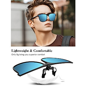 Frienda 3 Pair Oversize Polarized Clip-on Sunglasses Large Anti-glare TR90 Frame Flip up Driving Glasses for Women Men (Yellow)