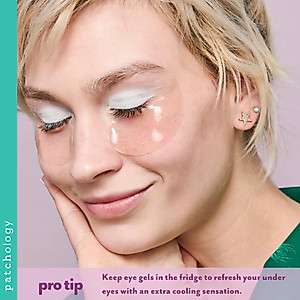 Patchology Serve Chilled Bubbly Eye Gels with Niacinamide, Hydrating Under Eye Patches with Niacinamide and Vitamin C, Under Eye Gel Pads with Gel Technology, Facial Skin Care Products - 5 Pairs