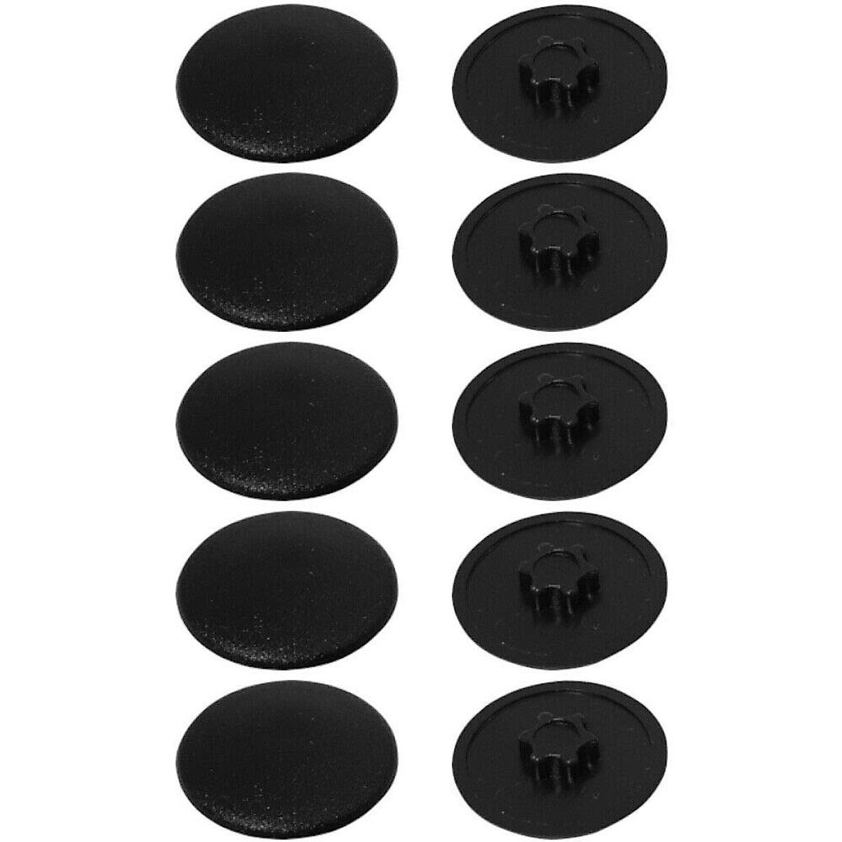 10x Screw caps Covers TORX T10 to 40 Head Push fit Furniture Quality Plastic Cap (T40 18mm, Black)