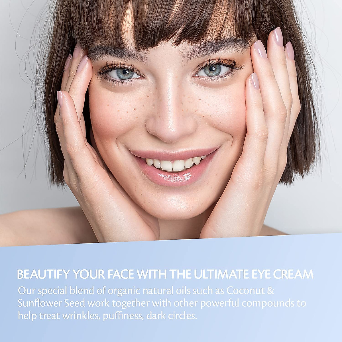 M3 Naturals Anti-Aging Eye Cream for Dark Circles and Puffiness with Collagen Hyaluronic Acid & Fruit Stem Cell Fight Eye Bags Fine Lines Puffiness Under Eye & Wrinkles