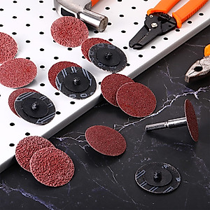 150 Pcs Sanding Discs Set, Die Grinder Accessories Sanding Disc 2 Inch, 36 Grit 60 Grit 80 Grit Roll Lock Discs for Die Grinder Surface Prep Strip Grind Polish Burr Remove