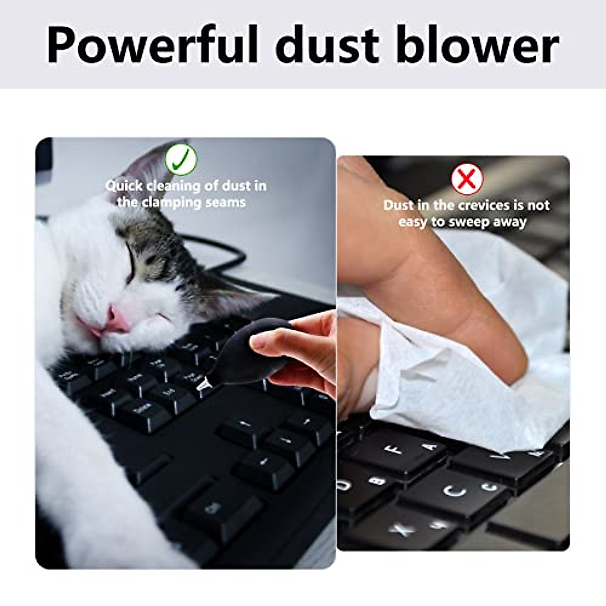 3 Pieces Camera Lens Dust Blower, Air Blower Blaster Pump Duster Cleaner Tool for Digital SLR Camera Lenses, Filters, Watch, Phone, Keyboard