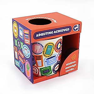 Adulting Achieved 14oz Ceramic Mug Happy Colorful Bright Coffee Tea Cup Congratulations Gift