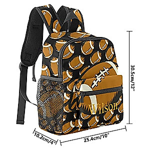Eiis Sports Pattern Football Personalized School Backpack for Kid-Boy /Girl Toddler Daypack Kindergarten Travel Bookbag