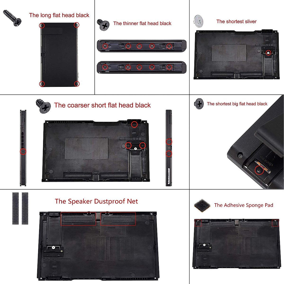 eXtremeRate Clear Atomic Purple Console Back Plate DIY Replacement Housing Shell Case for Nintendo Switch Console with Kickstand – JoyCon Shell NOT Included