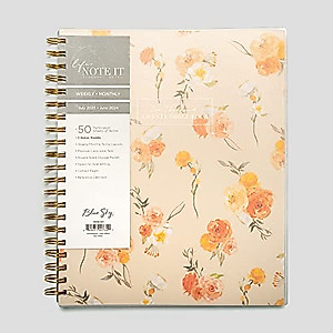 Blue Sky Life Note It 2023-2024 Academic Year Weekly and Monthly Planner Notes, 8.5" x 11", Frosted Cover, Wirebound, Hannah Frosted (142588-A24)
