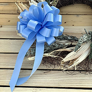 Baby Gender Reveal Pull Bows - 8" Wide, Set of 6, Party Decorative Ribbons in Blue and Pink It's a Boy, It's a Girl, Baby Shower, Mother's Day, Easter, Spring Decor, Birthday, Fundraiser, Office