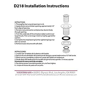 Westbrass Junior Basket Style Bar Sink Strainer, Matte Black, D218-62