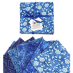 Soimoi Batik Print Precut 10-inch Cotton Fabric Quilting Squares Charm Pack DIY Patchwork Sewing Craft