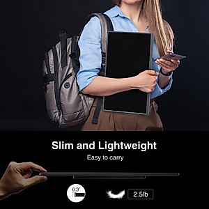 Miktver Portable Monitor, Full HD 13.3 Inch 1920X1080 Portable Monitor Laptop External USB-C Monitor Display for PC/Laptop/Phone/Mac/Xbox/PS4… (Inches, 13.3) (Inches, 18.5)