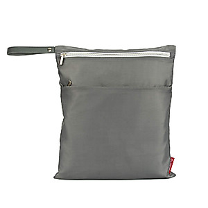 BABEYER 2Pcs Wet Dry Bags for Baby Cloth Diapers Waterproof Washable Reusable with Two Zipper Pockets for Dirty Gym Clothes, Travel, Beach Pool Daycare Soiled baby Accessories