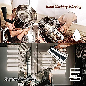 GOTOTOP Espresso Coffee Maker,100ml Stainless Steel Espresso Percolator Coffee Mocha Coffee Pot Kettle Stove Top Maker Mocha Pot for Use on Gas or Electric Stove (100ml)