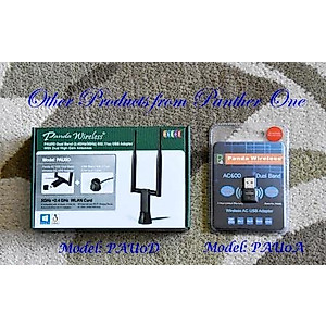 Panda Wireless PAU06 300Mbps Wireless N USB Adapter - w/High Gain Antenna - Win XP/Vista/7/8/10/11, Zorin, Mint, Ubuntu, MX Linux, Manjaro, Fedora, Centos, Kali Linux and Raspbian